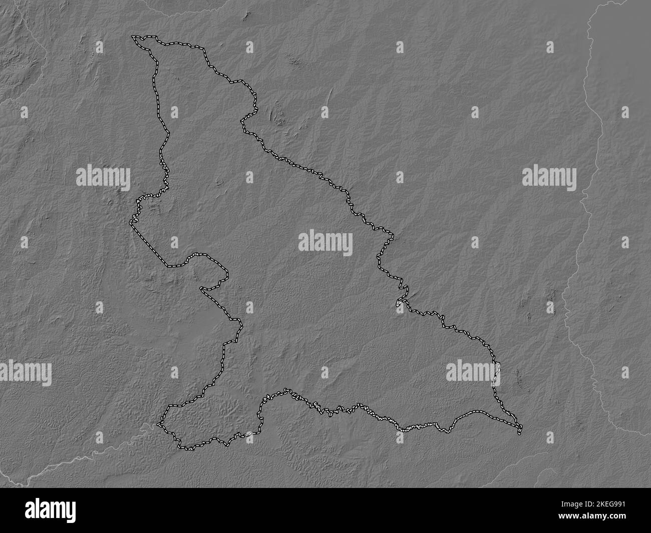 Haut-Mbomou, prefecture of Central African Republic. Bilevel elevation ...