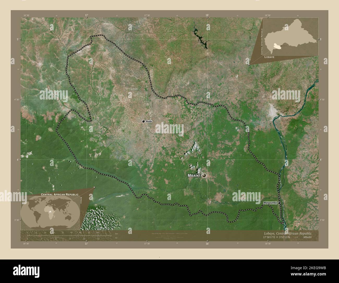 Lobaye, prefecture of Central African Republic. High resolution ...