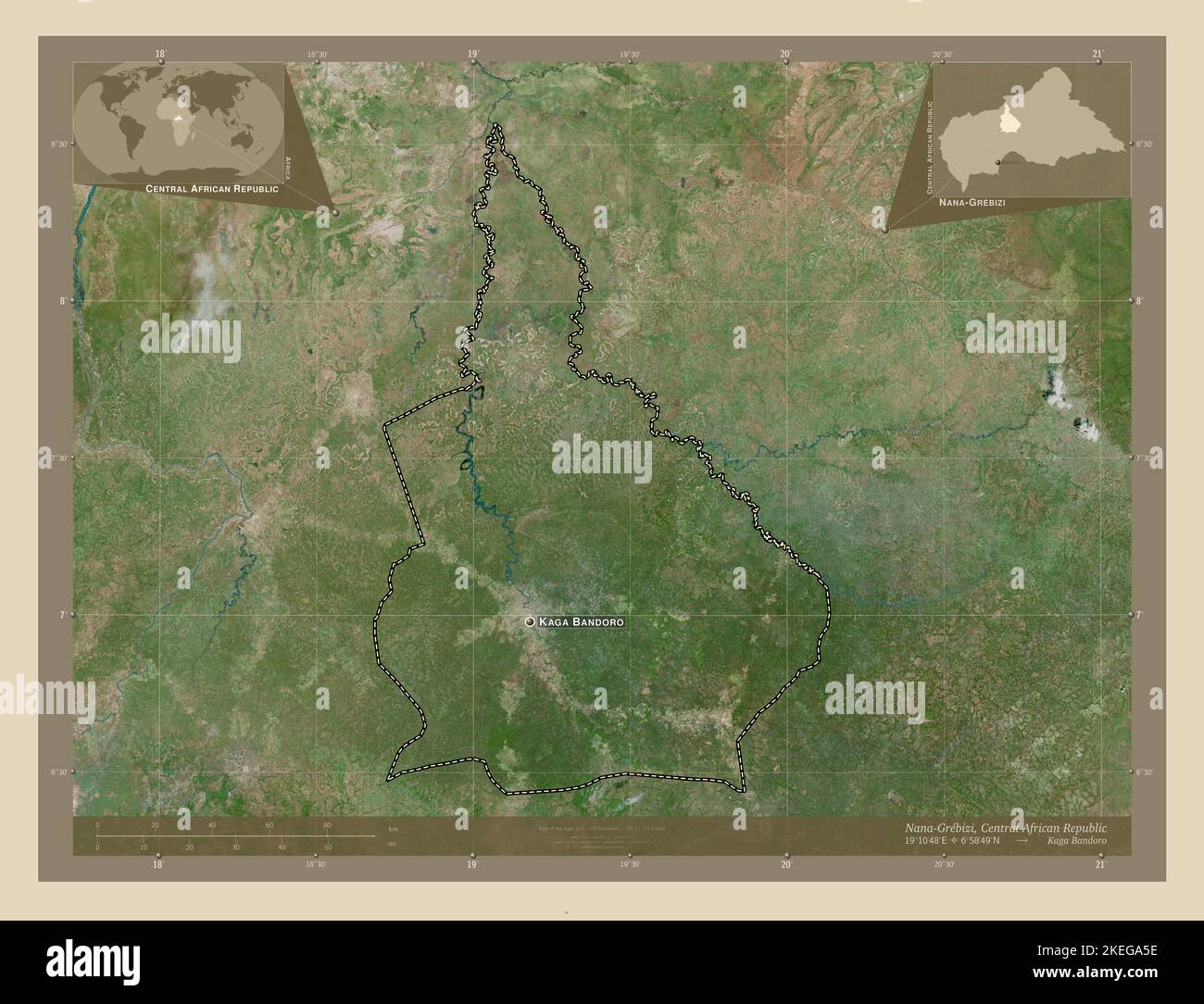 Nana-Grebizi, economic prefecture of Central African Republic. High ...