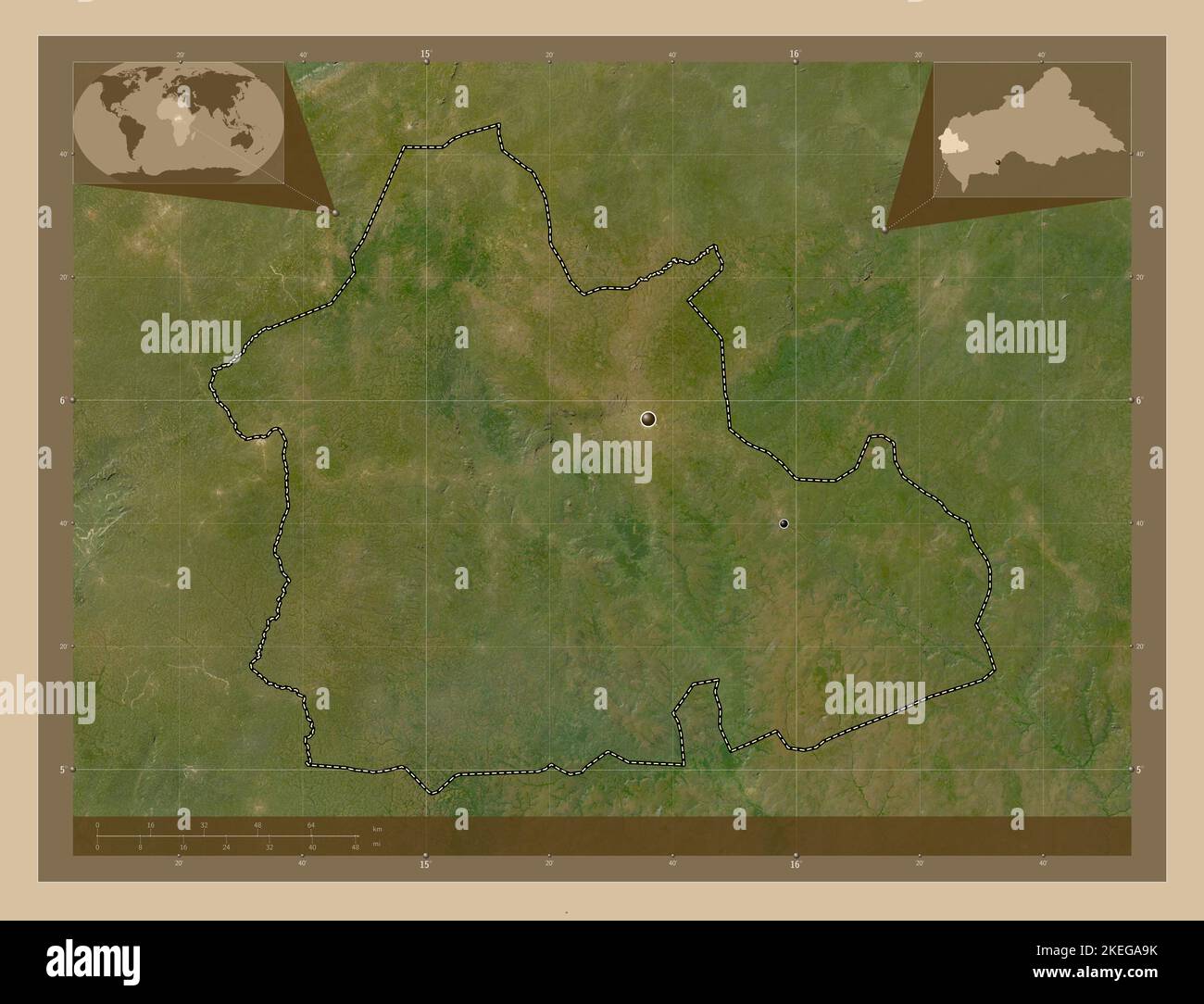 Nana-Mambere, prefecture of Central African Republic. Low resolution ...