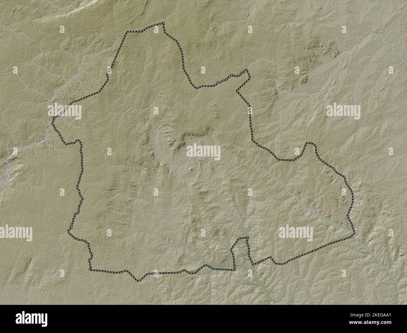 Nana-Mambere, prefecture of Central African Republic. Elevation map ...
