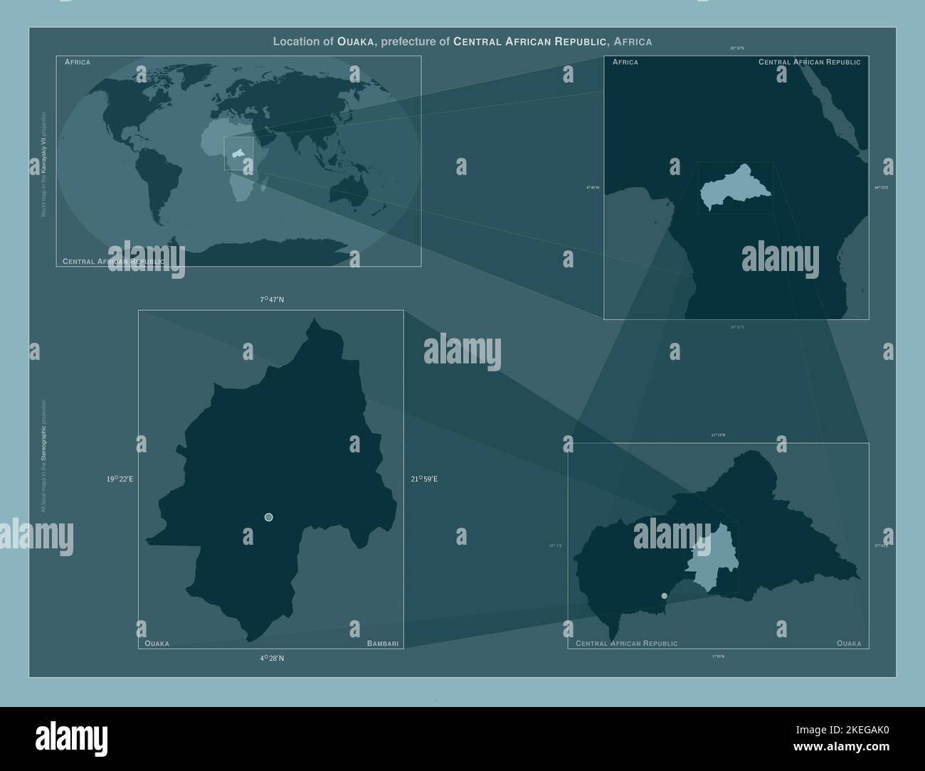 Ouaka vector outline map hi-res stock photography and images - Alamy