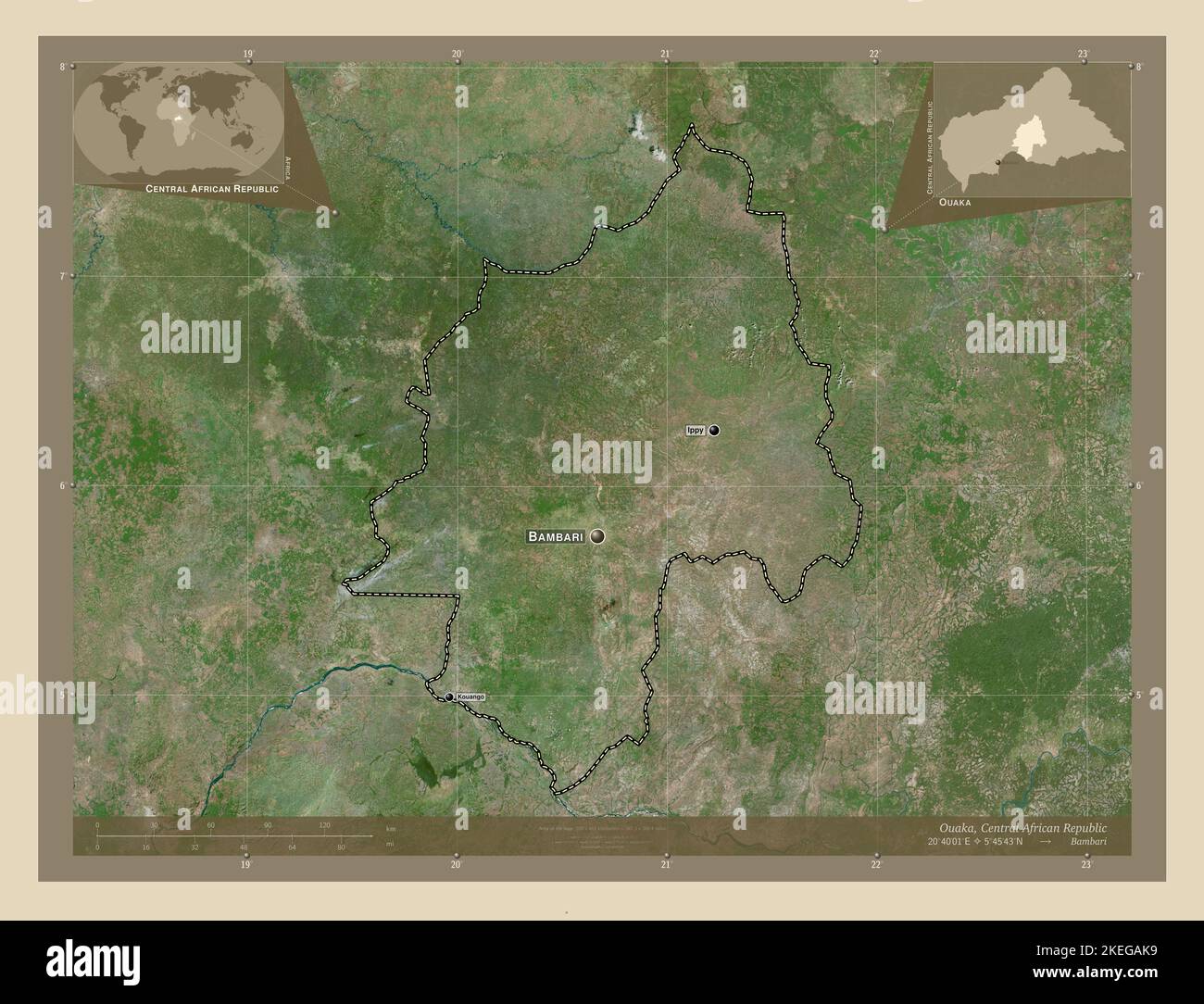 Ouaka, prefecture of Central African Republic. High resolution ...