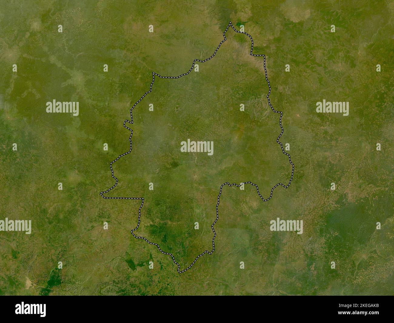 Ouaka, prefecture of Central African Republic. Low resolution satellite ...