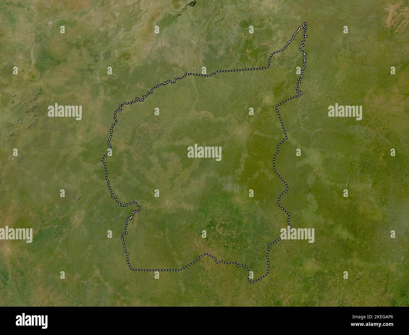 Ouham, prefecture of Central African Republic. Low resolution satellite ...