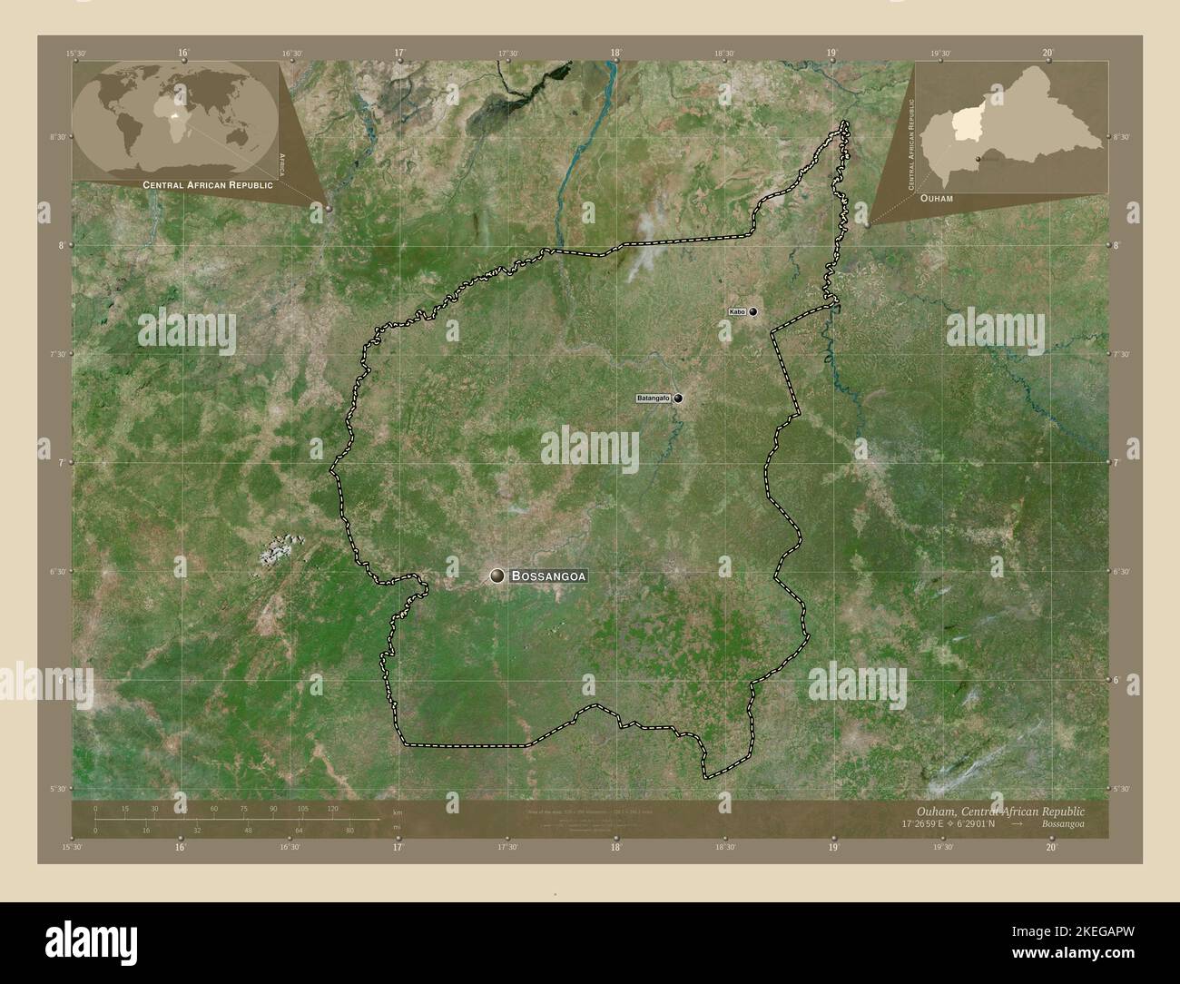 Ouham, prefecture of Central African Republic. High resolution ...