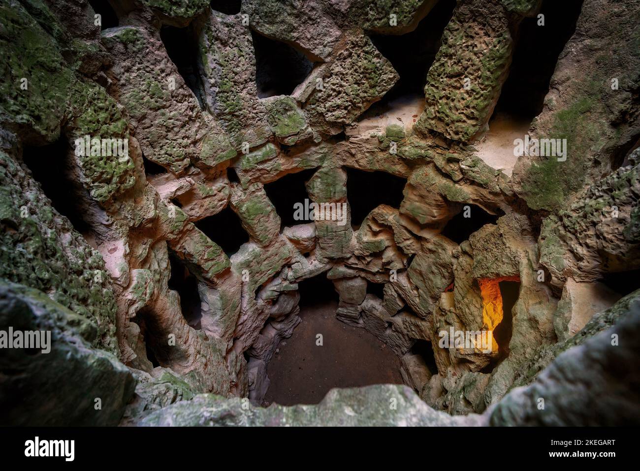 Unfinished Well at Quinta da Regaleira - Sintra, Portugal Stock Photo ...