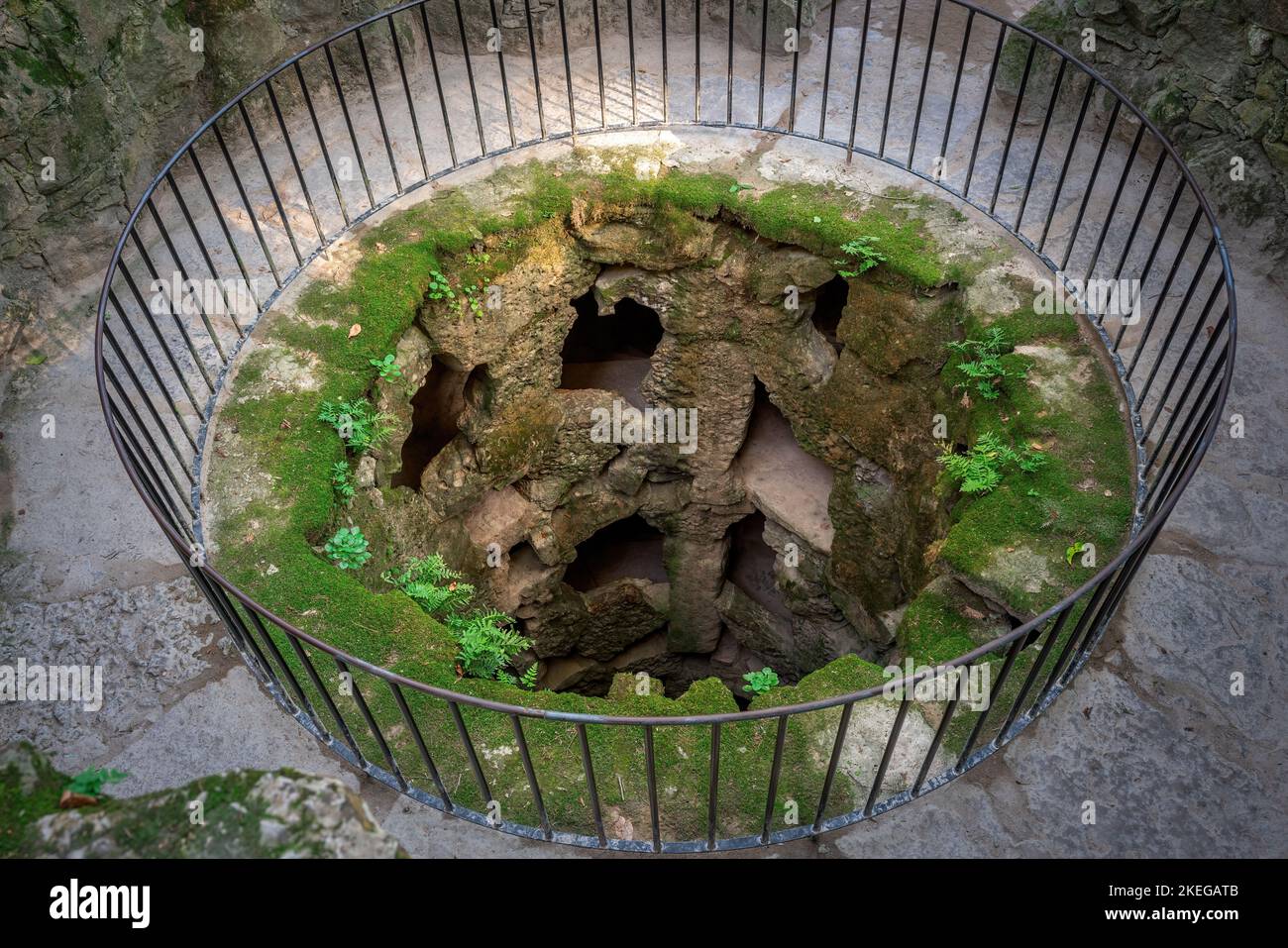 Unfinished Well at Quinta da Regaleira - Sintra, Portugal Stock Photo ...
