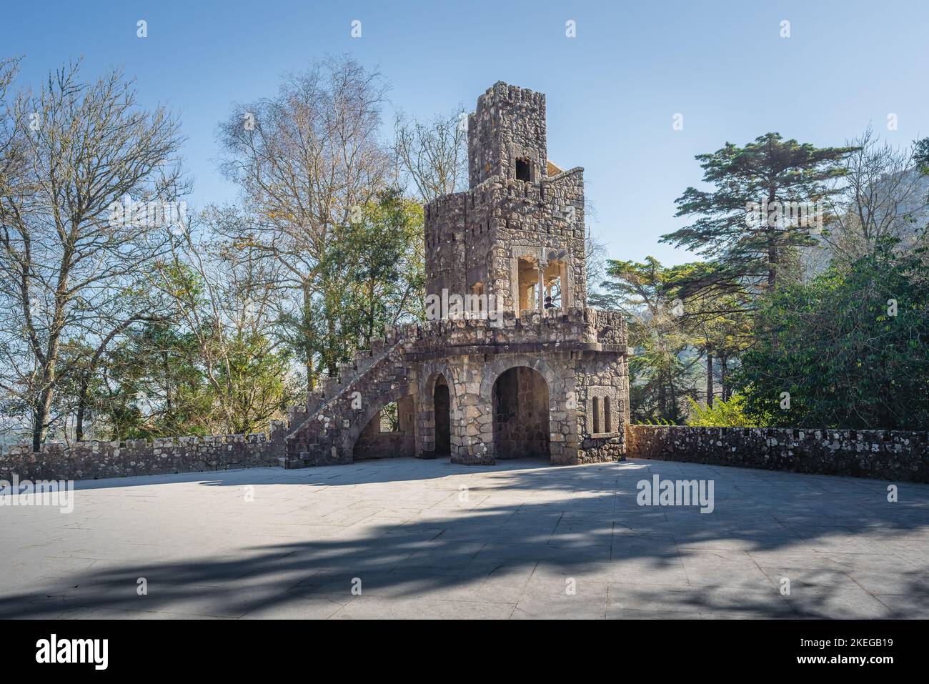 Ziggurat at Quinta da Regaleira gardens - Sintra, Portugal Stock Photo ...