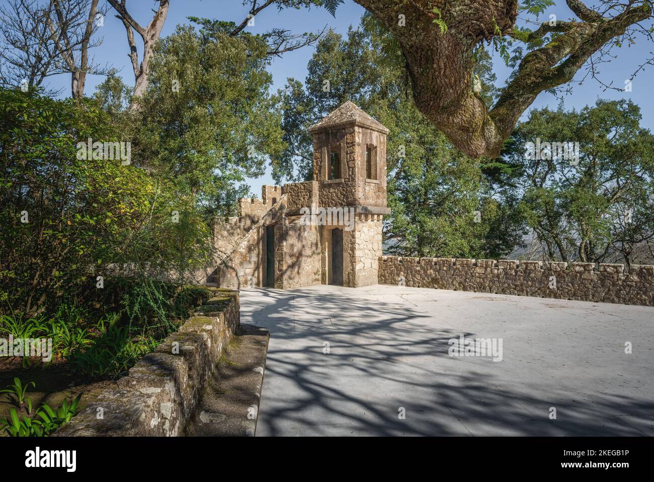 Ziggurat at Quinta da Regaleira gardens - Sintra, Portugal Stock Photo ...