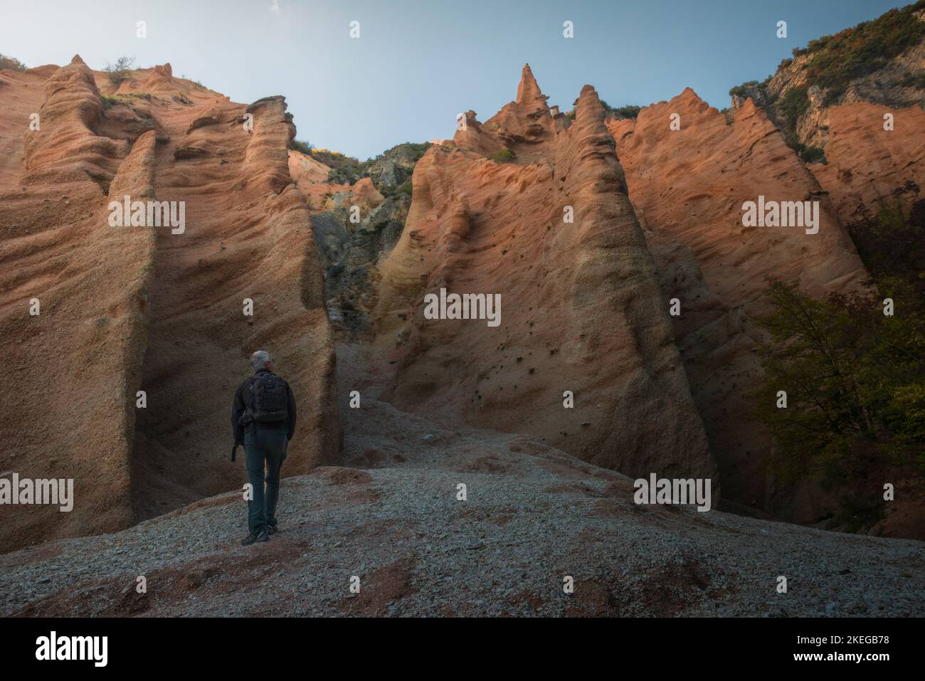 Trekking at Lame Rosse, Marche Italy Stock Photo - Alamy