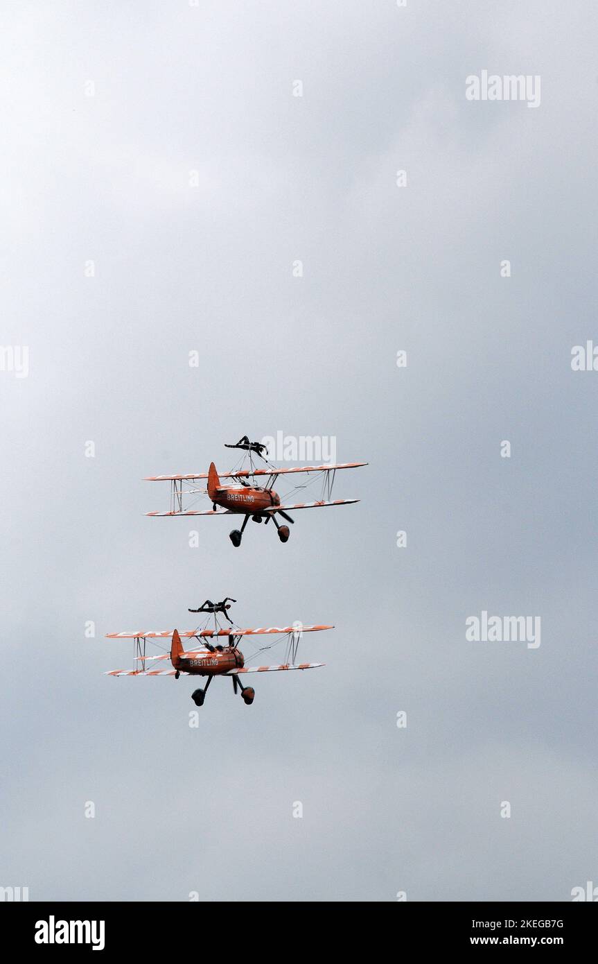 Breitling Wing-Walkers at Cosford Air Show, 2015 Stock Photo - Alamy