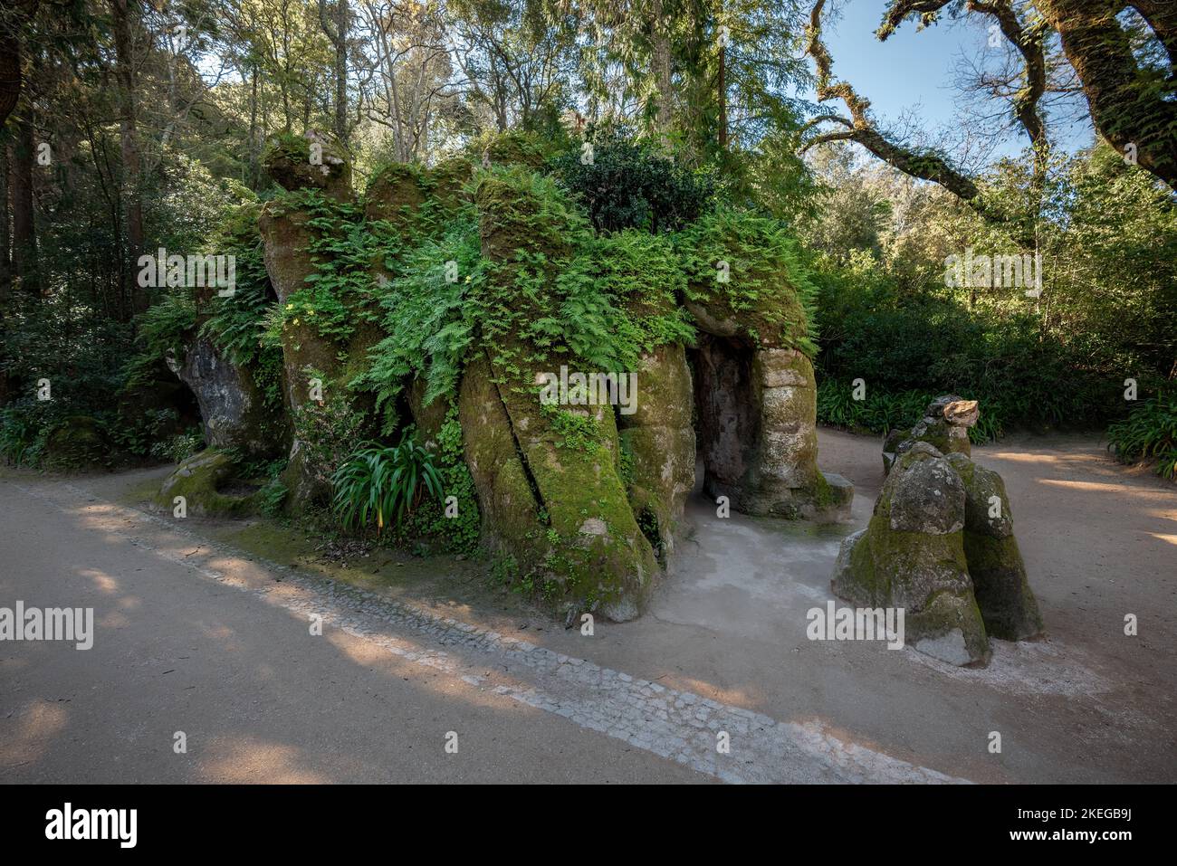 Entrance of Initiation Well at Quinta da Regaleira - Sintra, Portugal ...