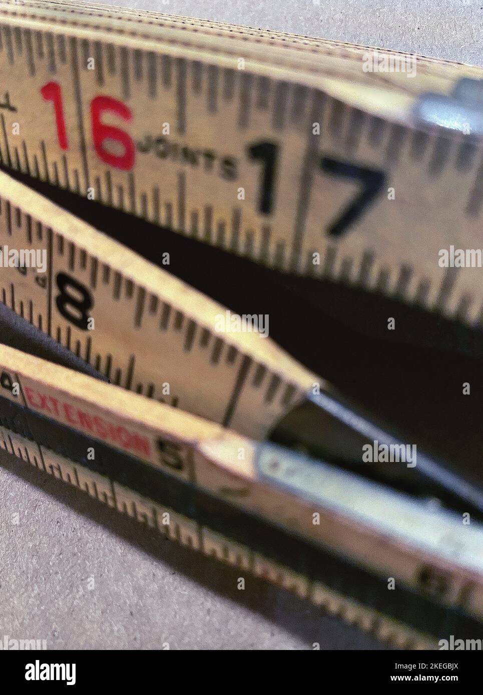 Folding Wood Ruler Stock Photo - Alamy