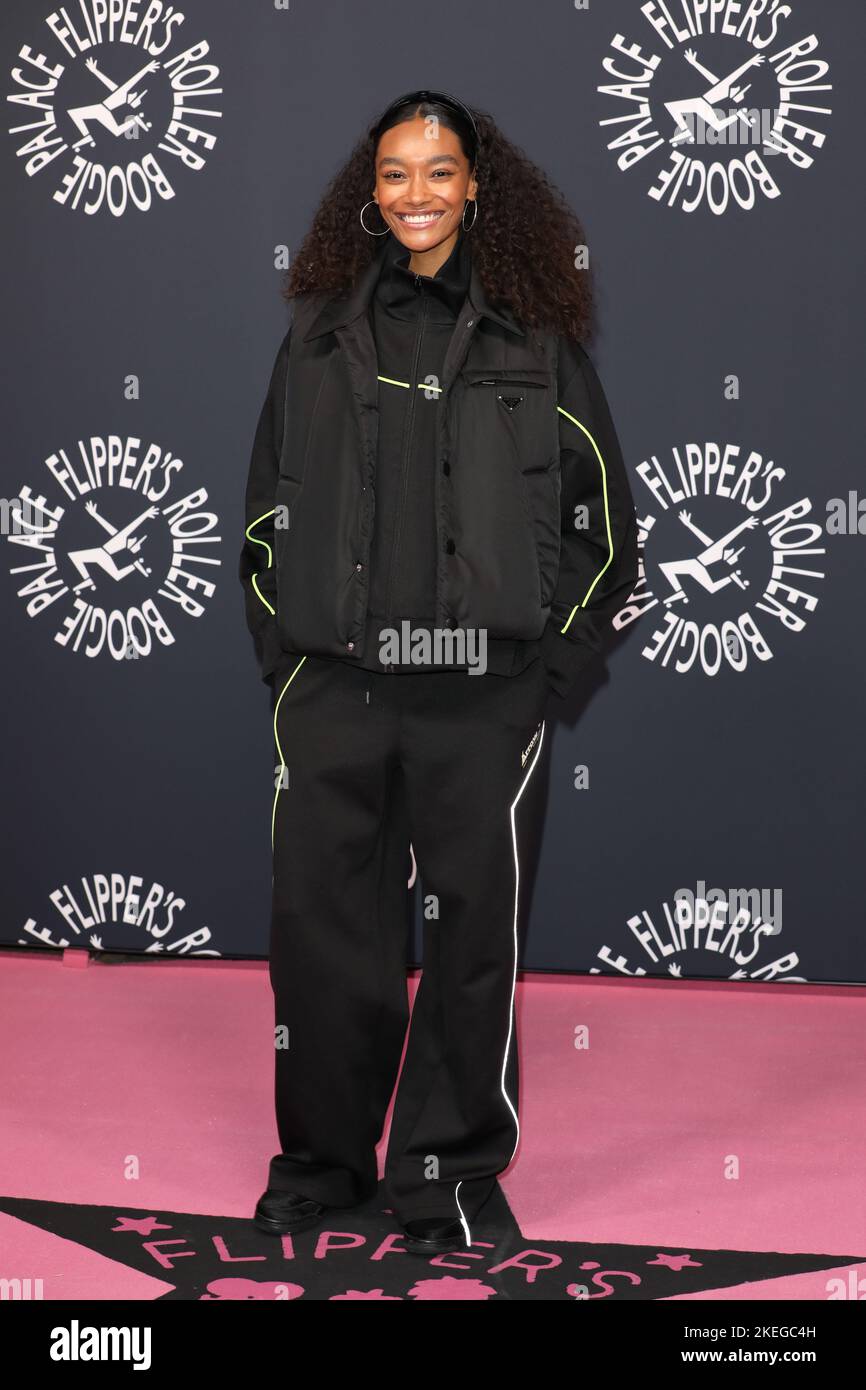Cheyenne Maya-Carty attends the Opening of Flipper's Roller Boogie ...