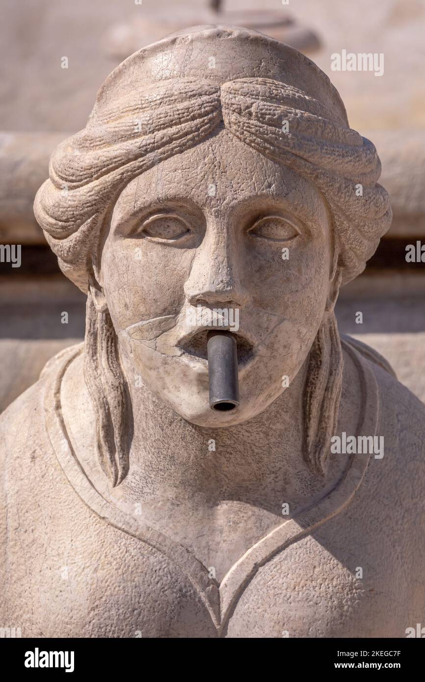 A closeup of the Contarini Fountain in Bergamo, Italy Stock Photo - Alamy