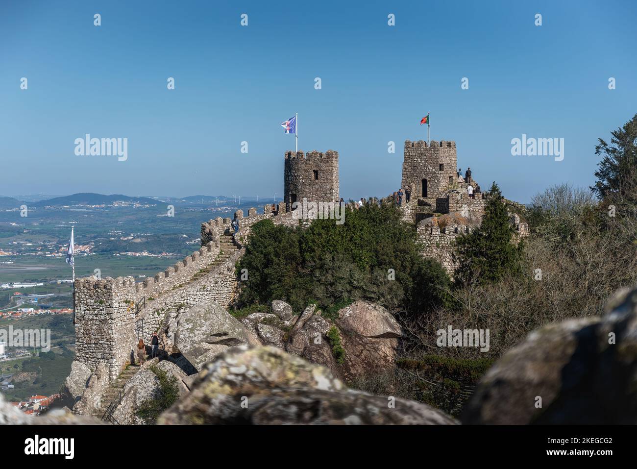 Castle Keep at Moorish Castle - Sintra, Portugal Stock Photo - Alamy