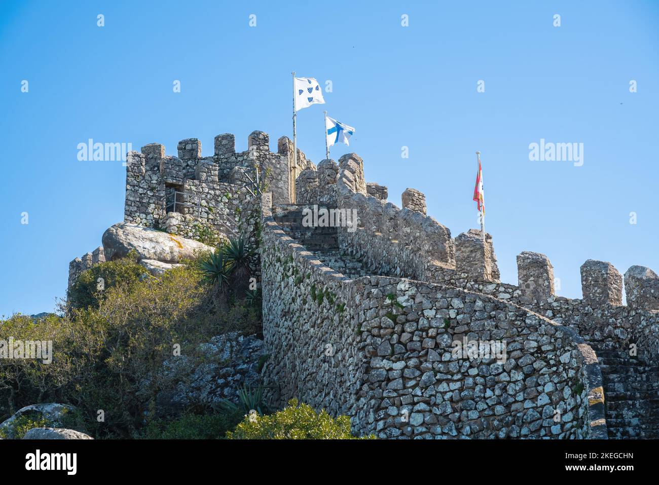 Royal Tower at Moorish Castle - Sintra, Portugal Stock Photo - Alamy