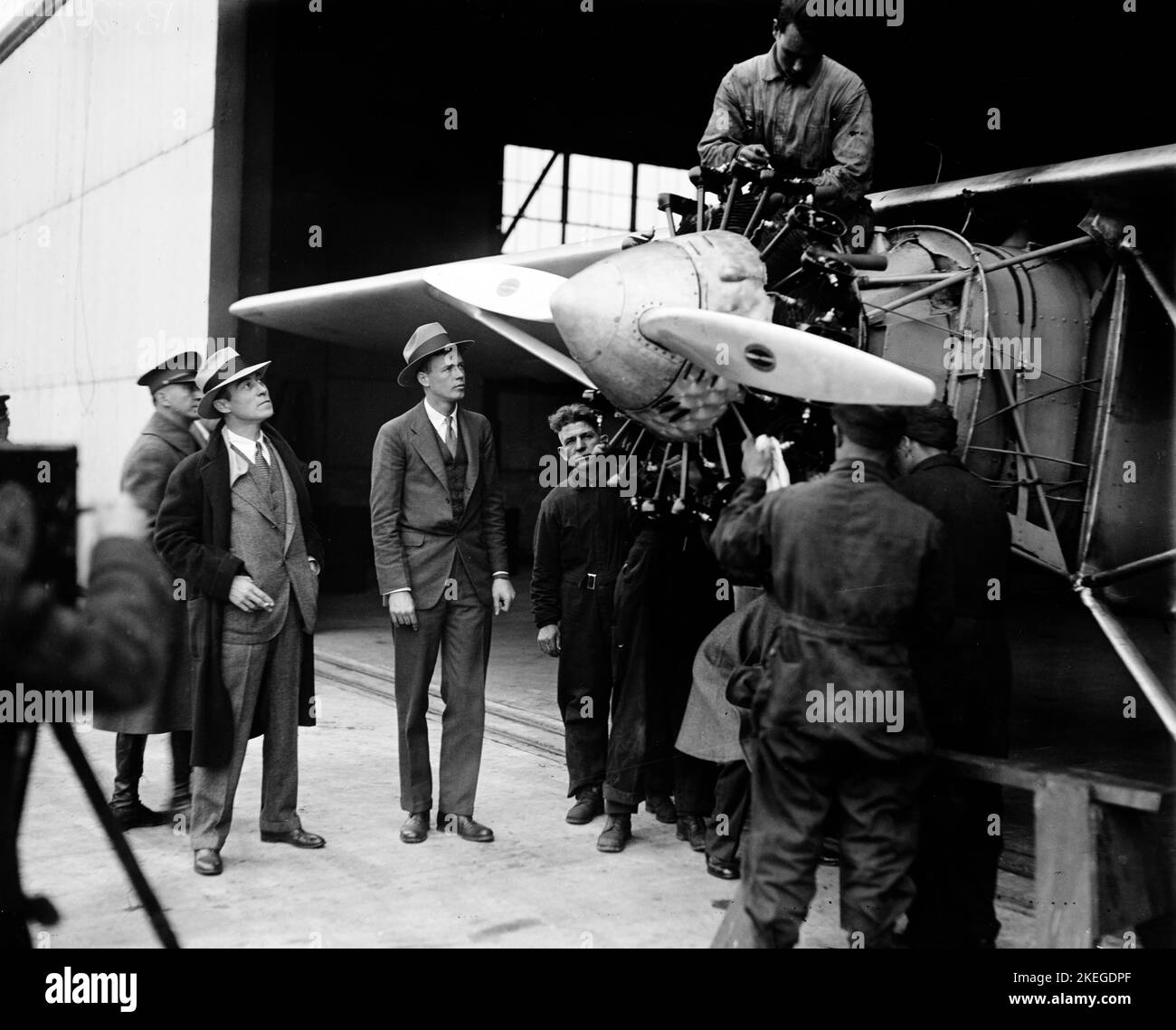 Charles Lindbergh and airplane "Spirit of St. Louis" - Photo by Harris ...
