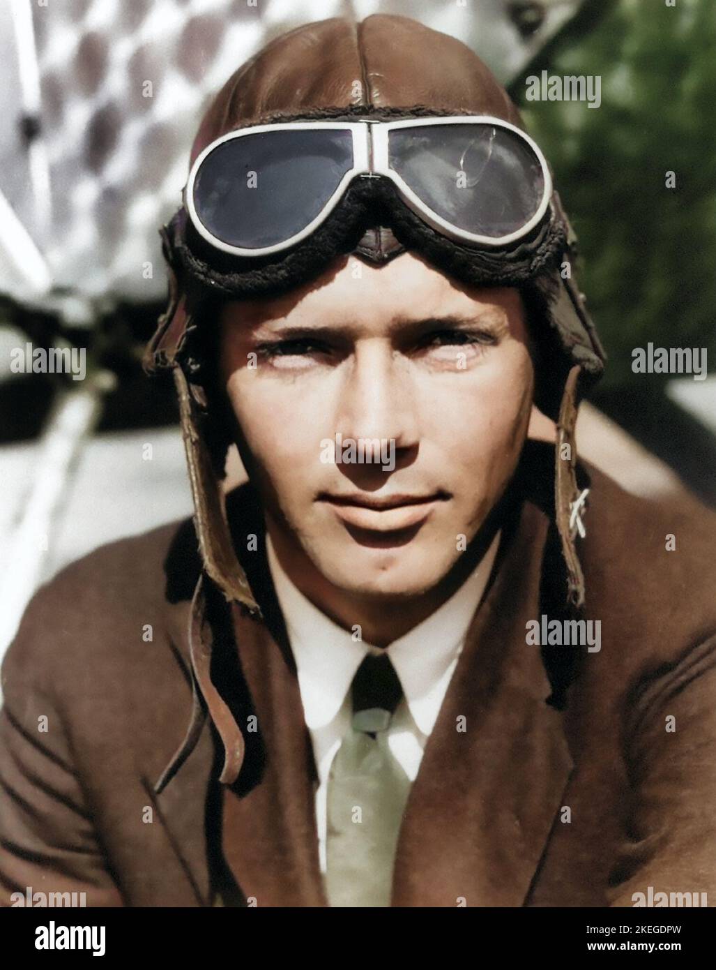Charles Lindbergh c. 1927 colorized Stock Photo - Alamy