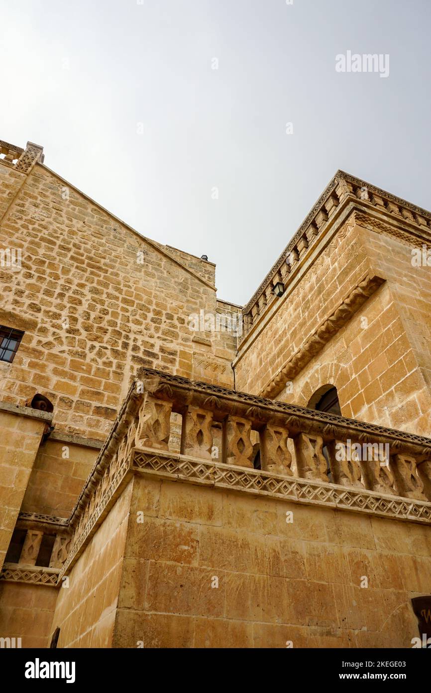A Midyat Mardin in Turkey. Cityscape and churches of Midyat Turkey ...