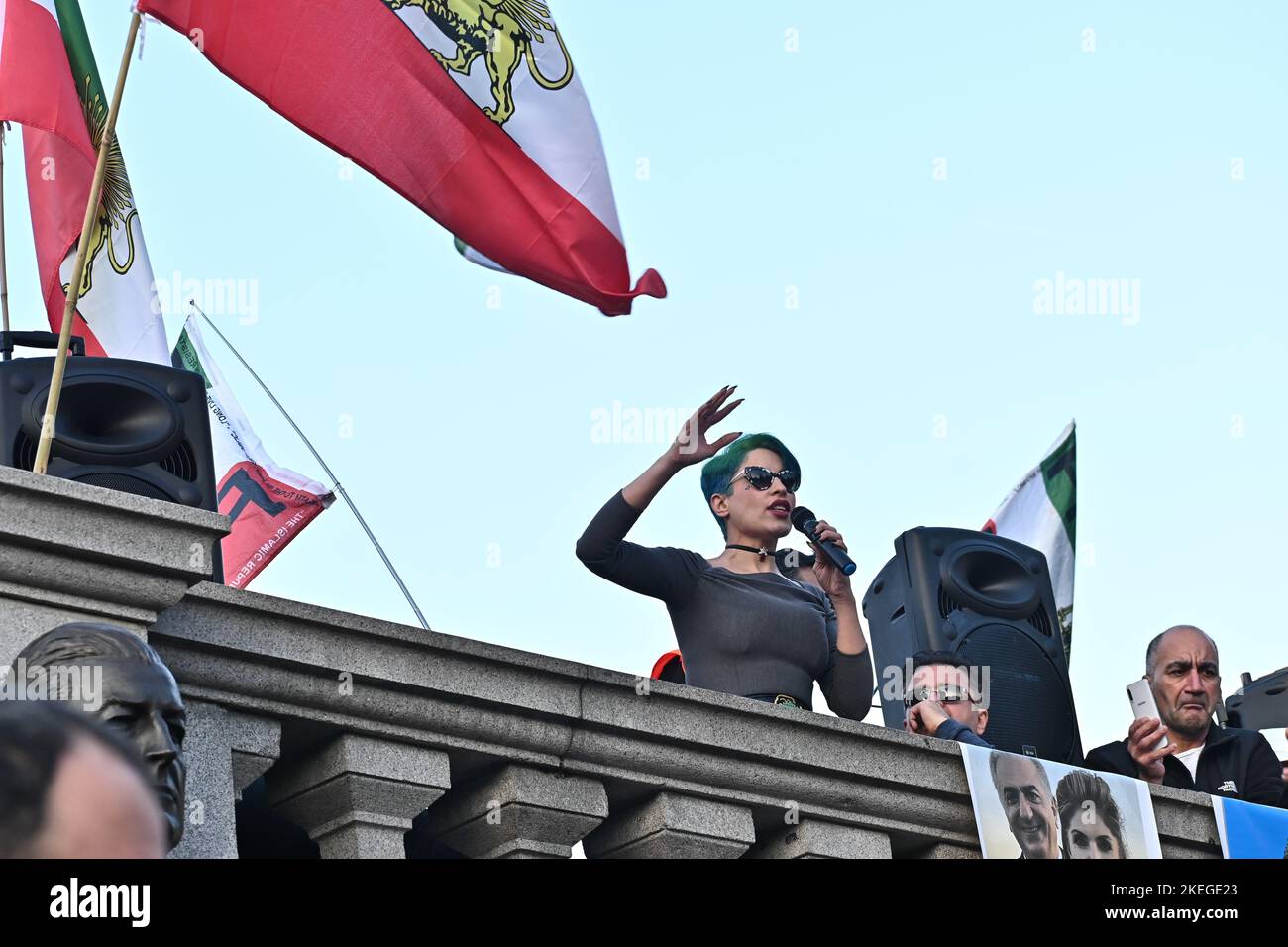London, UK. 12th Nov, 2022. Speaker Lily Moo is a human right activist ...