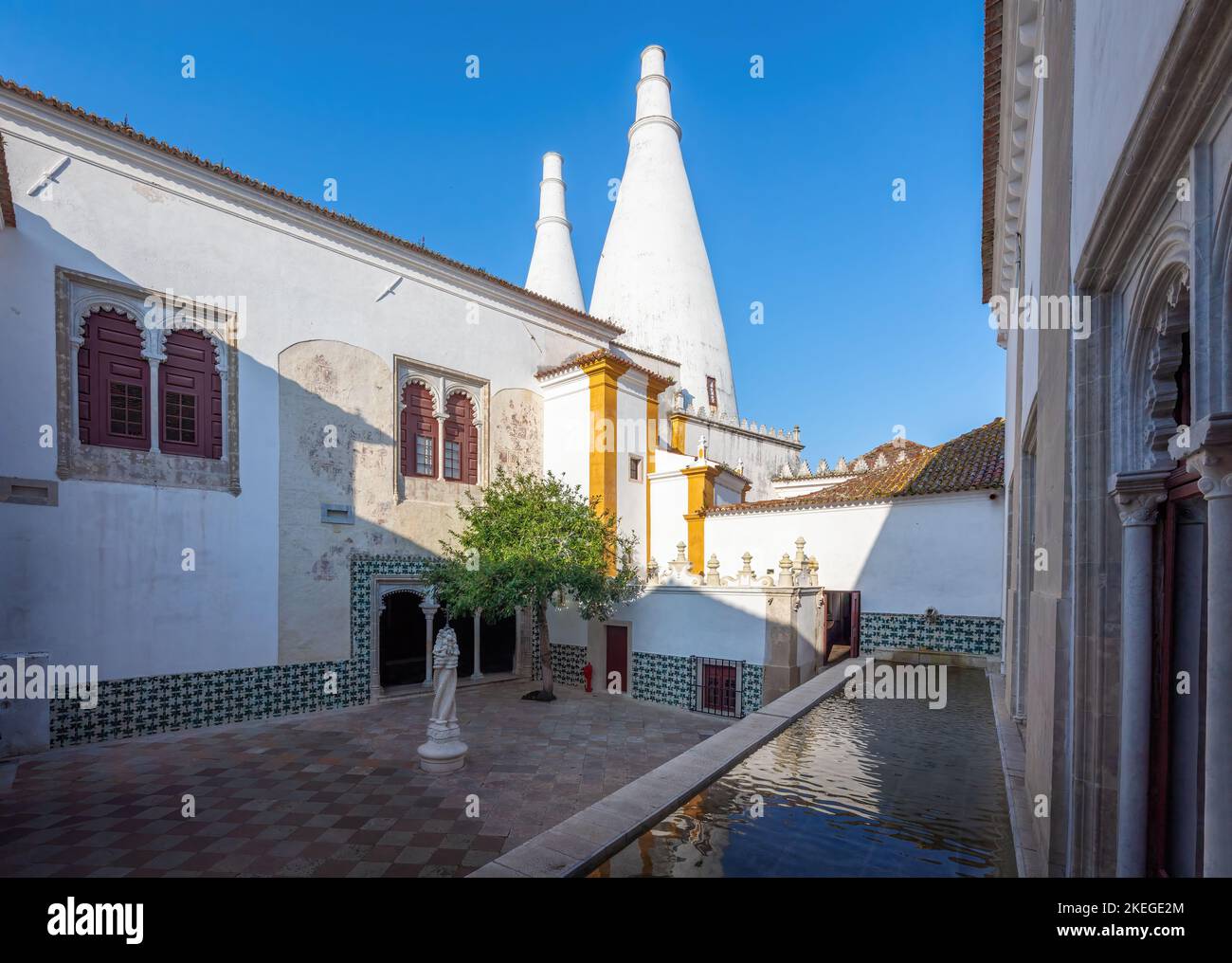 Central Patio at National Palace of Sintra - Sintra, Portugal Stock ...