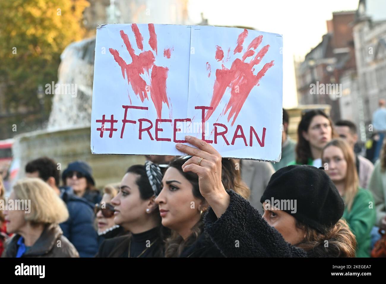 London, UK. 12th Nov, 2022. Hundreds of Iranian demonstration 'Free ...