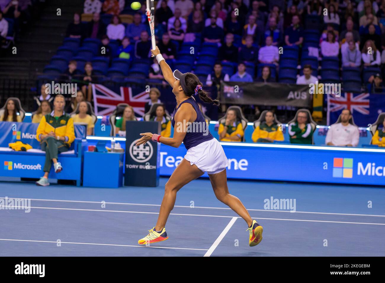 Glasgow, Scotland 12th November 2022. Heather Watson of Team GB takes ...