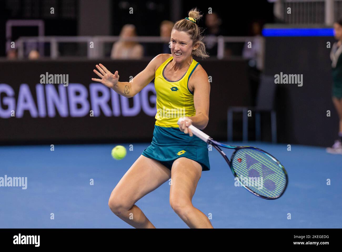 Glasgow, Scotland 12th November 2022. Heather Watson of Team GB takes ...