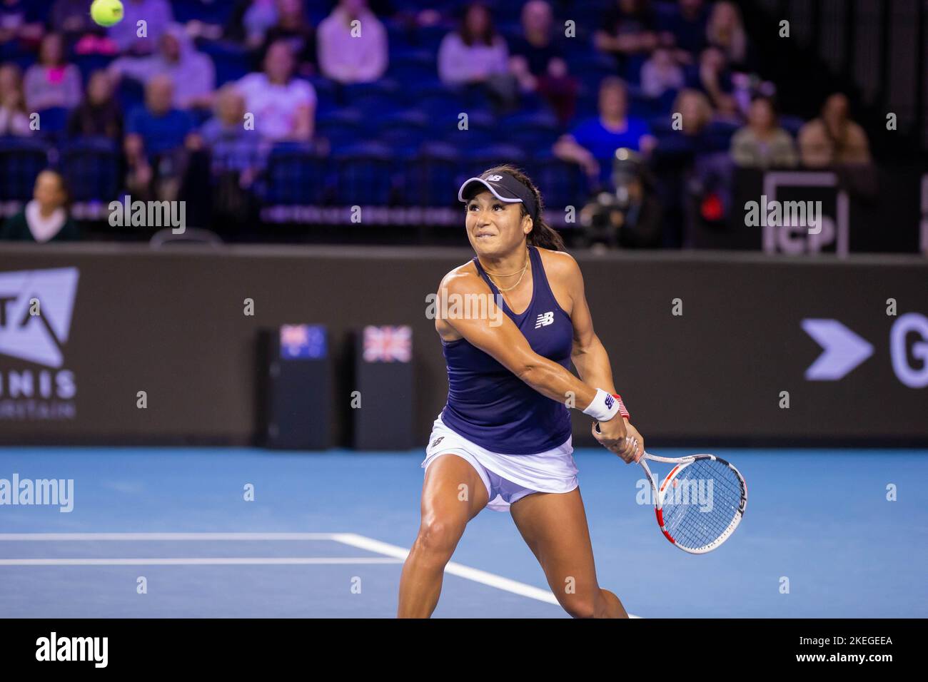 Glasgow, Scotland 12th November 2022. Heather Watson of Team GB takes ...