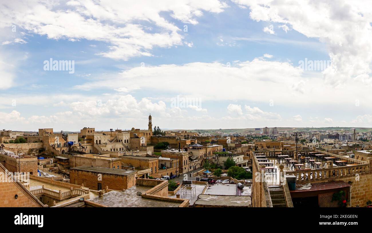 A Midyat Mardin in Turkey. Cityscape and churches of Midyat Turkey ...