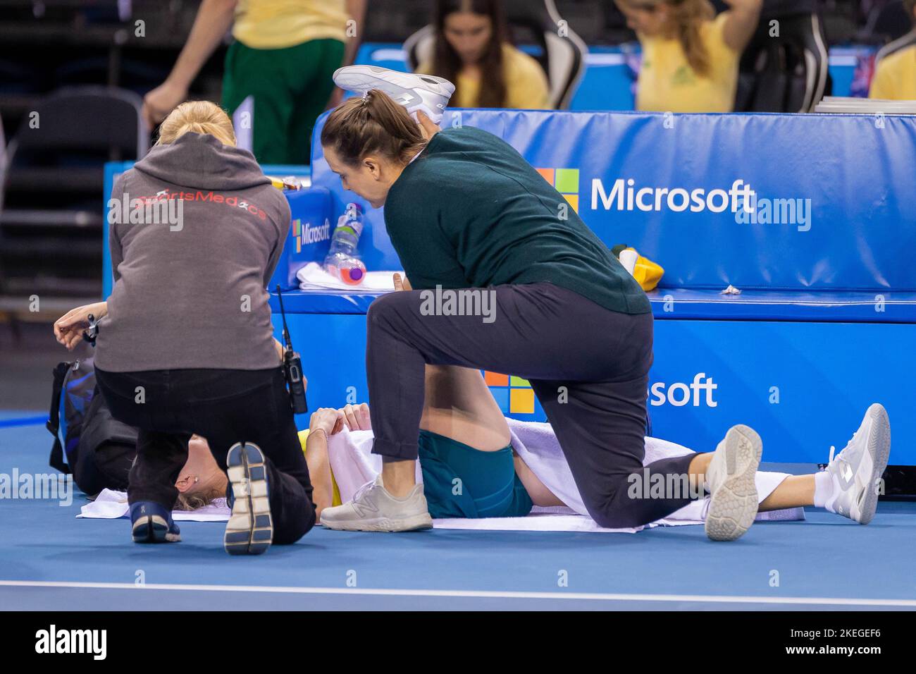 Glasgow, Scotland 12th November 2022. Heather Watson of Team GB takes ...