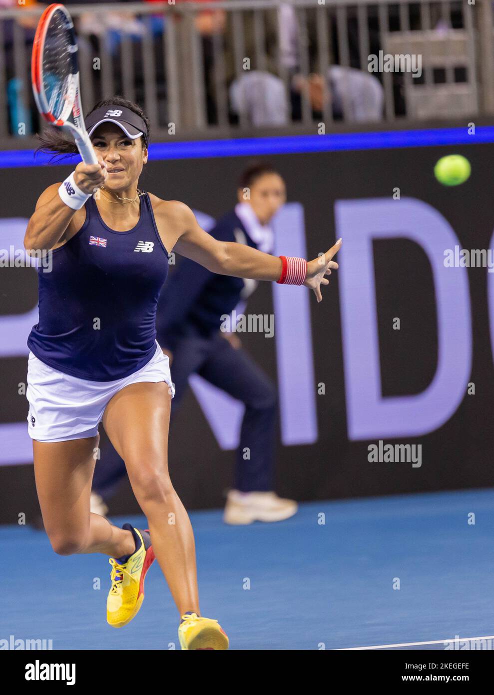 Glasgow, Scotland 12th November 2022. Heather Watson of Team GB takes ...