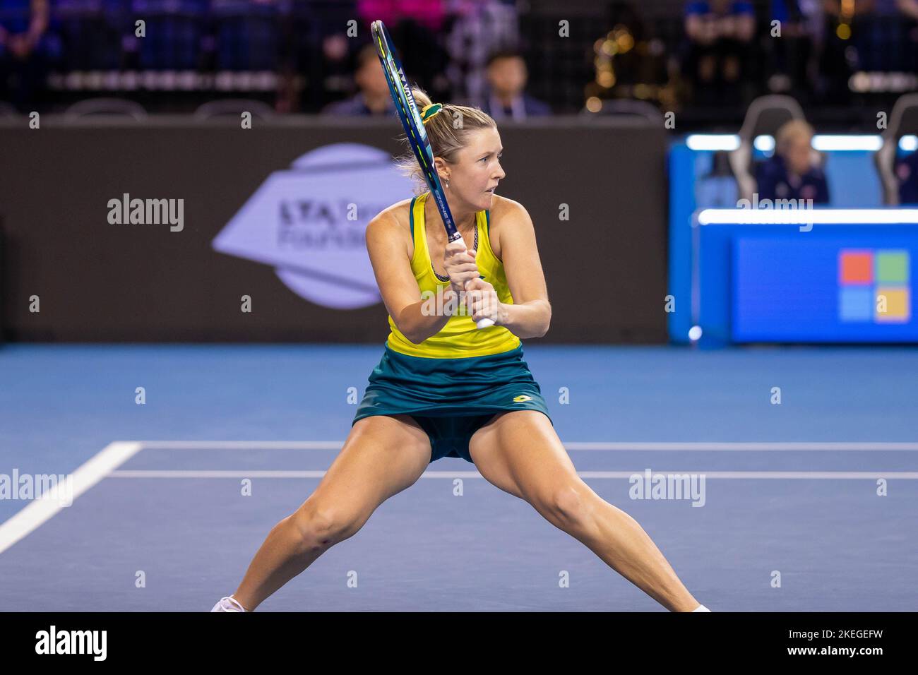 Glasgow, Scotland 12th November 2022. Heather Watson of Team GB takes ...