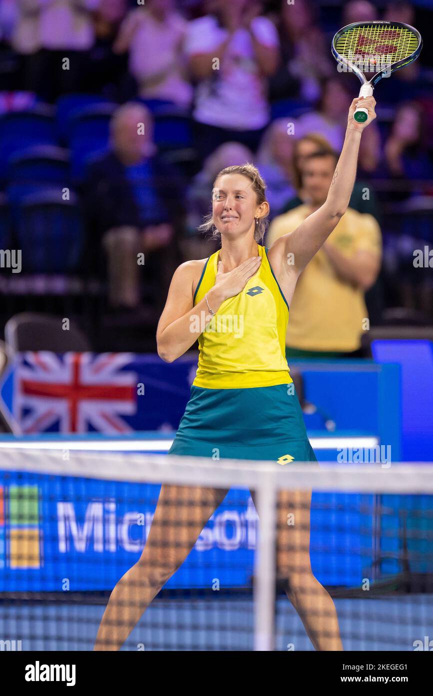 Glasgow, Scotland 10th November 2022. Heather Watson of Team GB takes ...