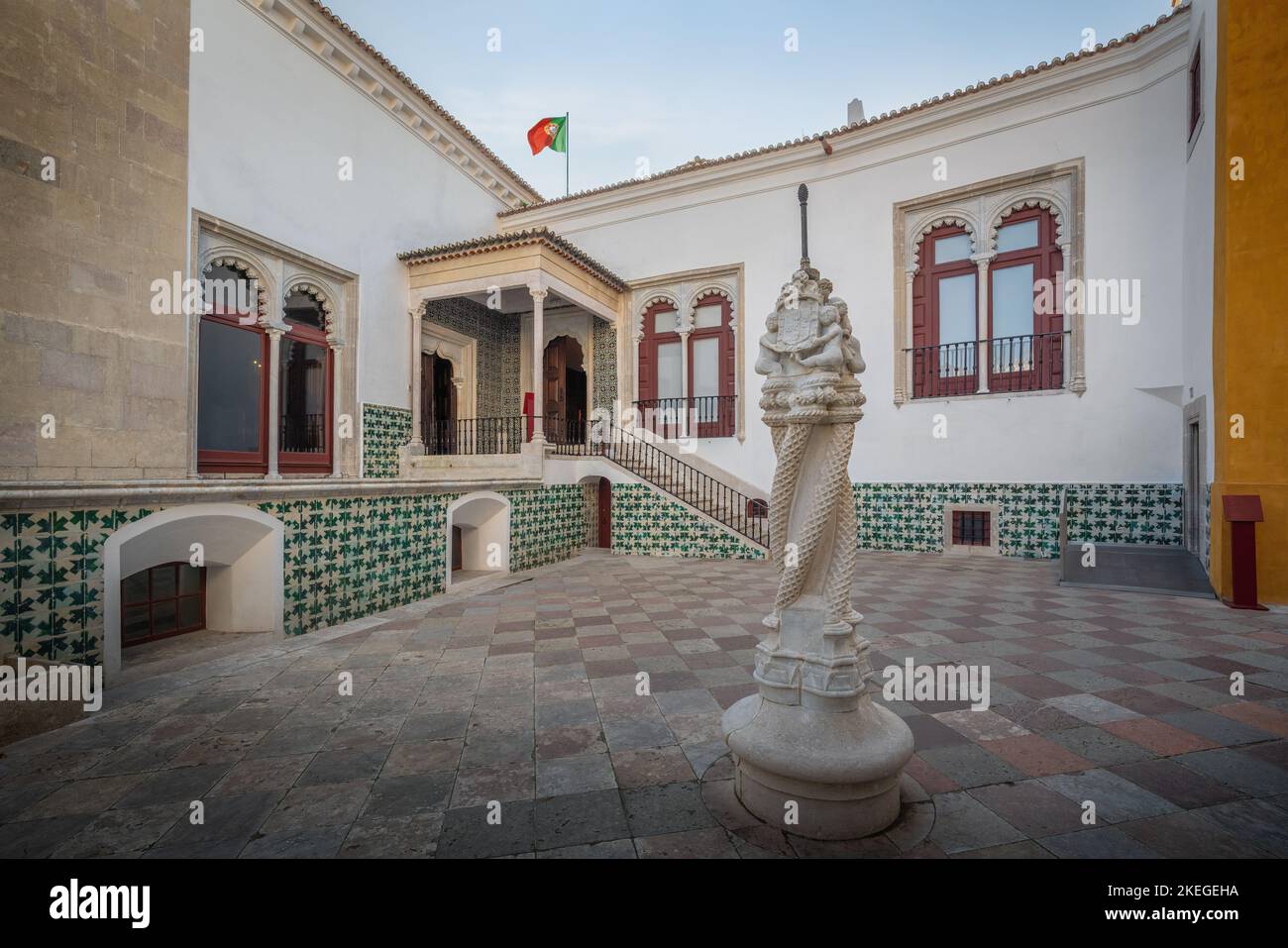 Central Patio at National Palace of Sintra - Sintra, Portugal Stock ...