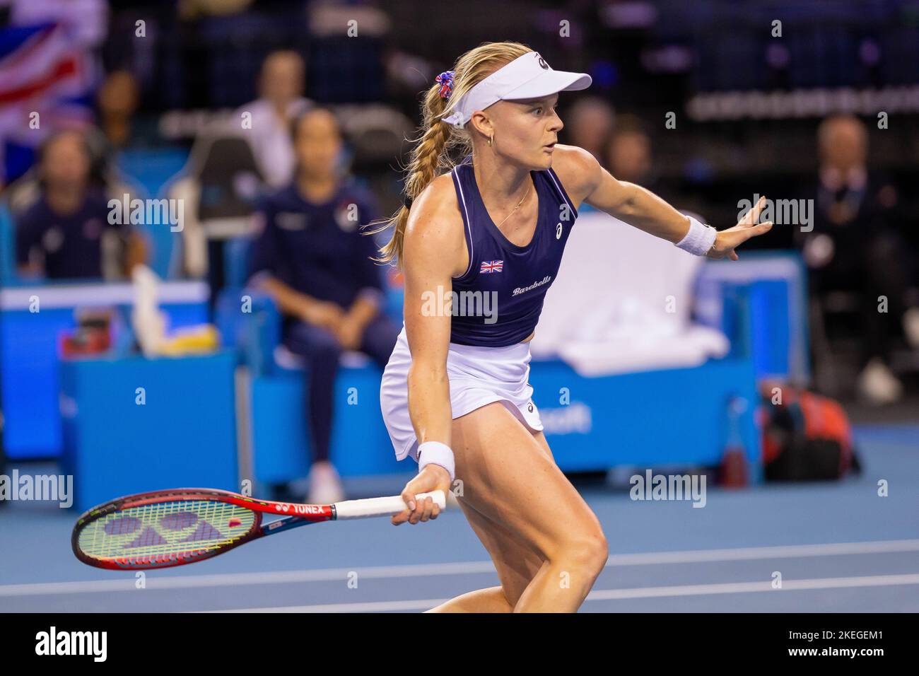 Glasgow, Scotland 12th November 2022. Harriet Dart of Team GB takes on ...