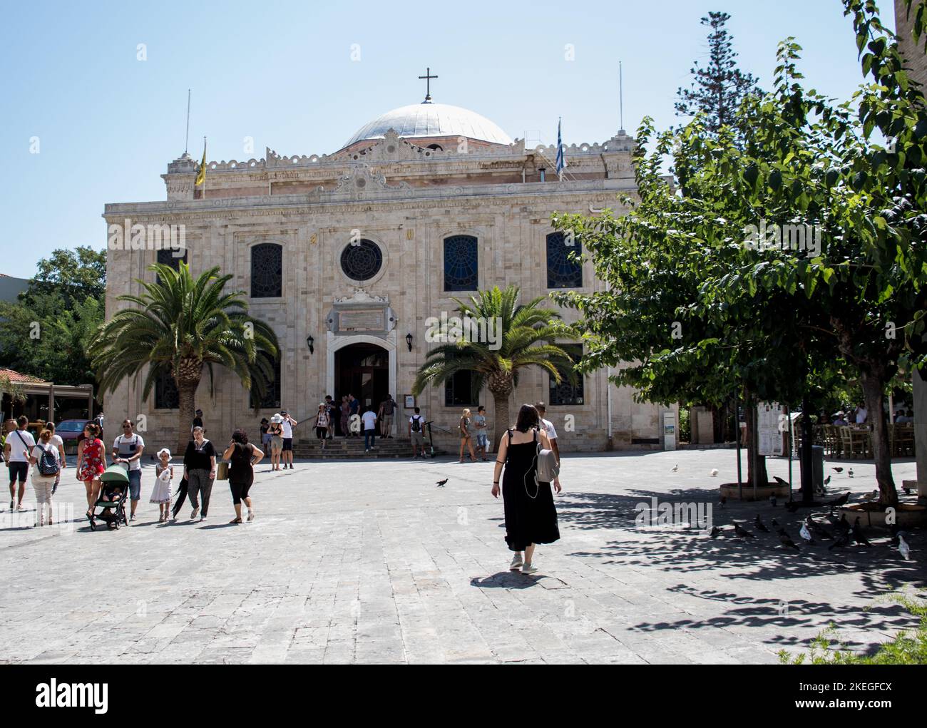 A wide view of The church of Agios Titos (Saint Titus) in the centre of ...