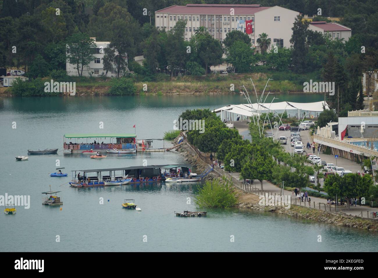 The Seyhan River and Sevgi Adasi Love Island in Adana, Turkey Stock ...