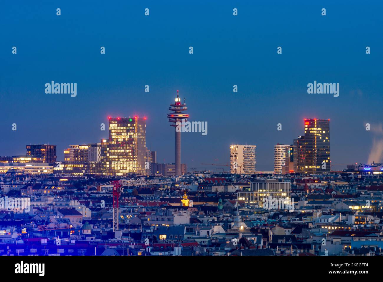Wien, Vienna: high-rises at Hauptbahnhof (main station), Arsenal Tower ...