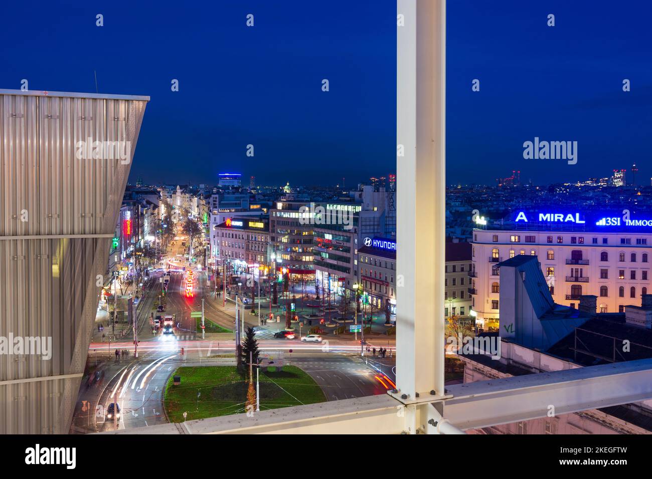 Wien, Vienna: IKEA car free store Westbahnhof, view from rooftop ...