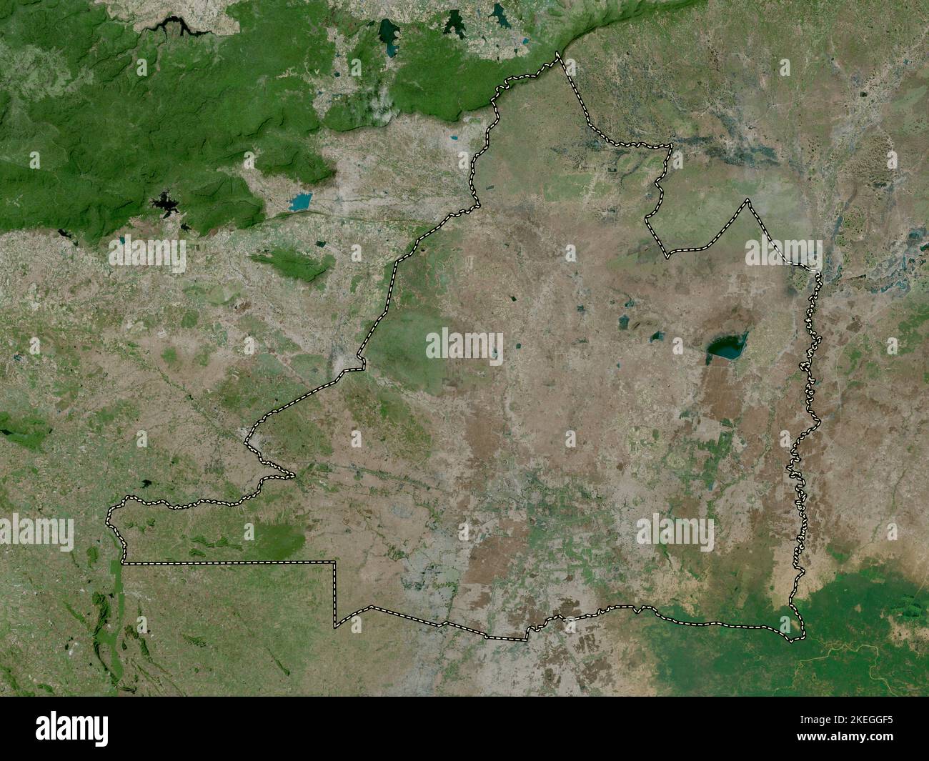 Banteay Meanchey, province of Cambodia. High resolution satellite map ...