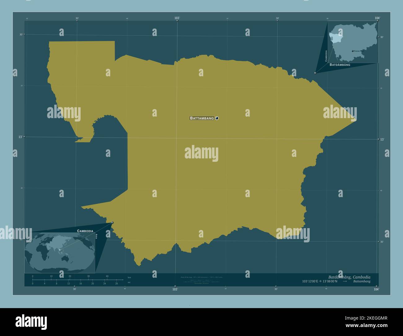 Map battambang province cambodia hi-res stock photography and images ...