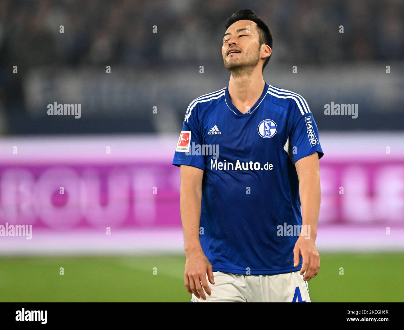 GELSENKIRCHEN - Maya Yoshida of FC Schalke 04 is disappointed during ...