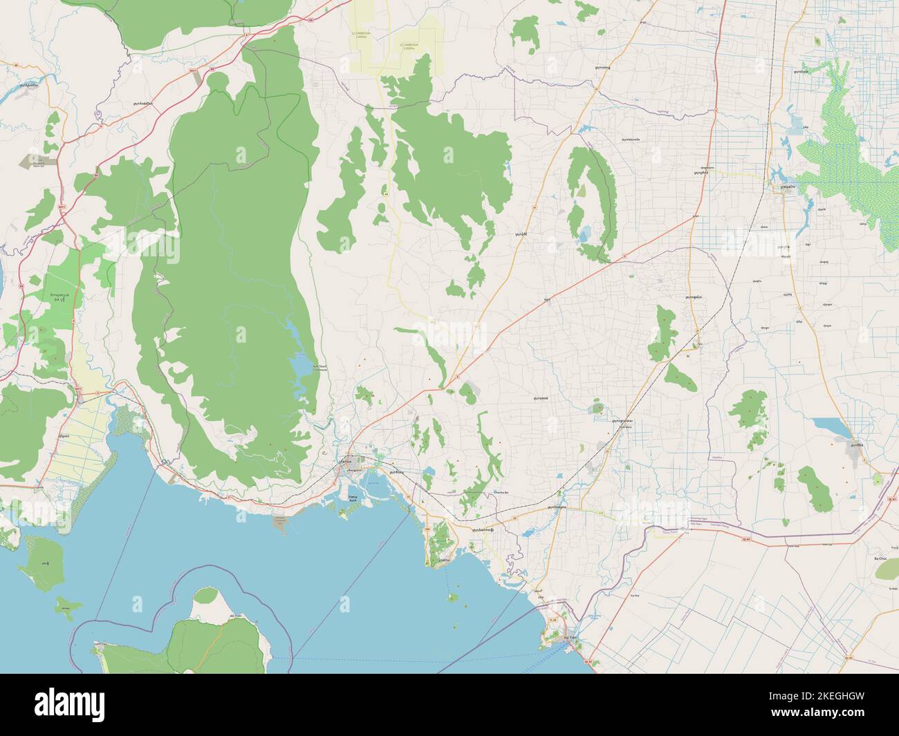 Kampot, province of Cambodia. Open Street Map Stock Photo - Alamy