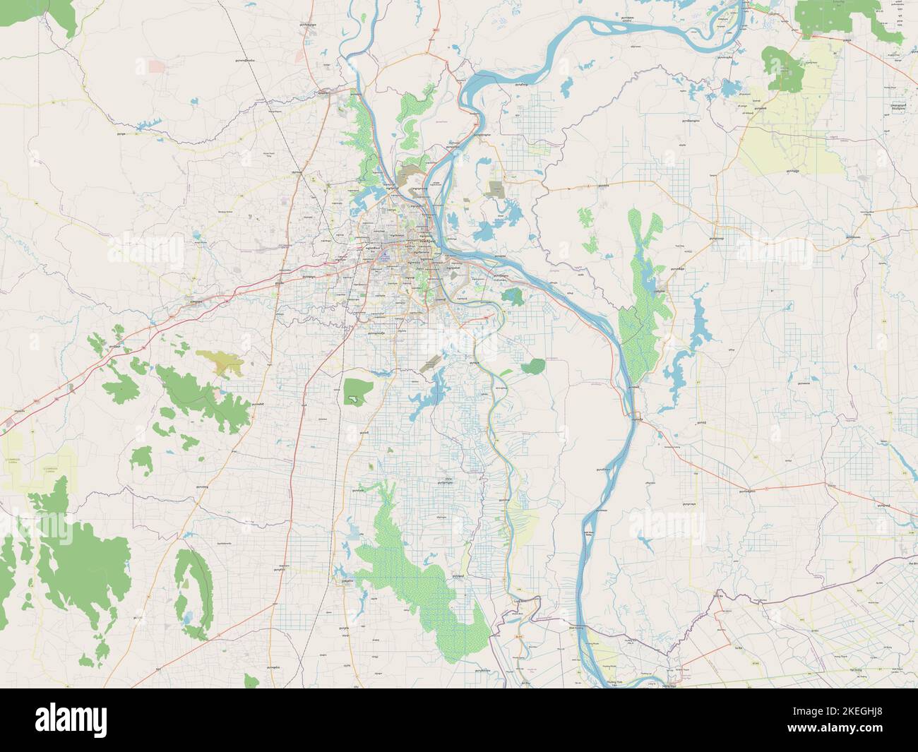 Kandal, province of Cambodia. Open Street Map Stock Photo - Alamy