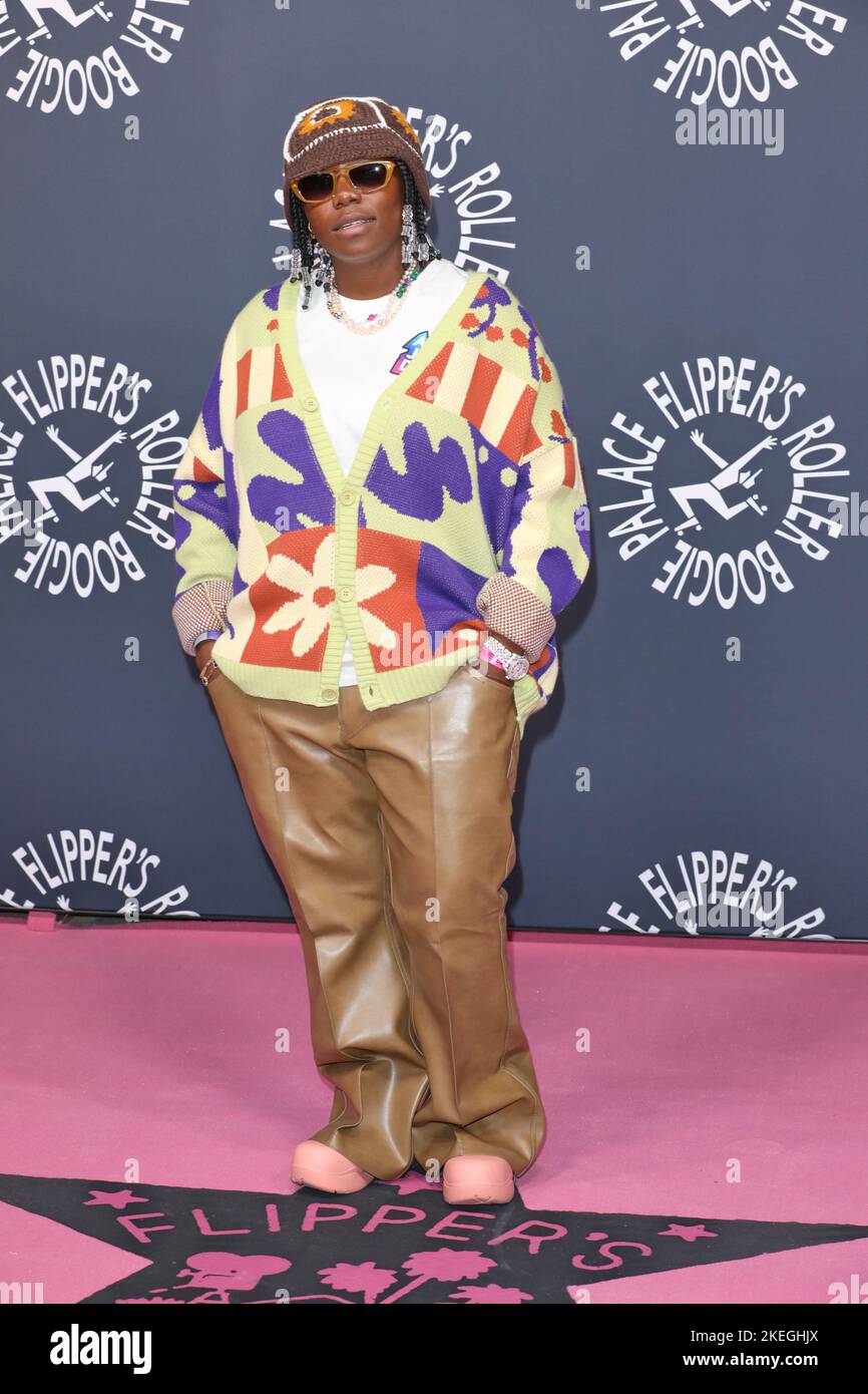 Teni attends the opening of Flipper's Roller Boogie Palace in London ...