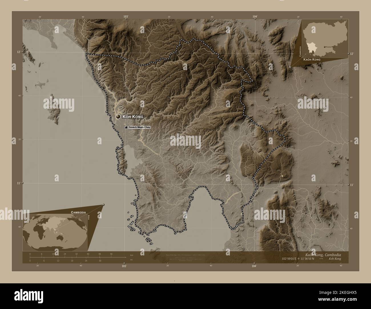 Kaoh kong map hi-res stock photography and images - Alamy