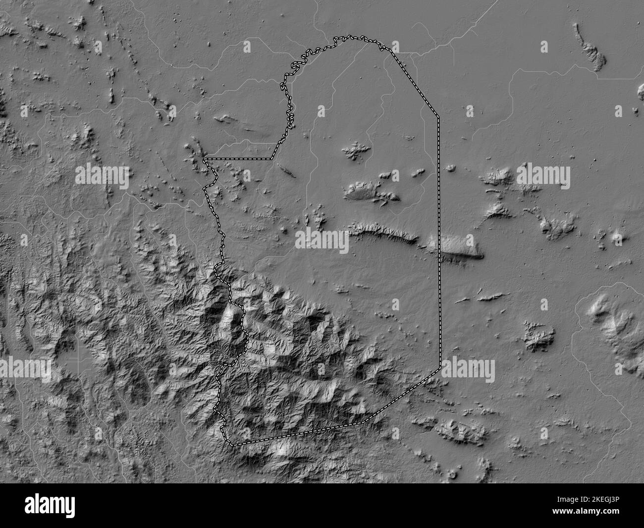 Krong Pailin, municipality of Cambodia. Bilevel elevation map with ...